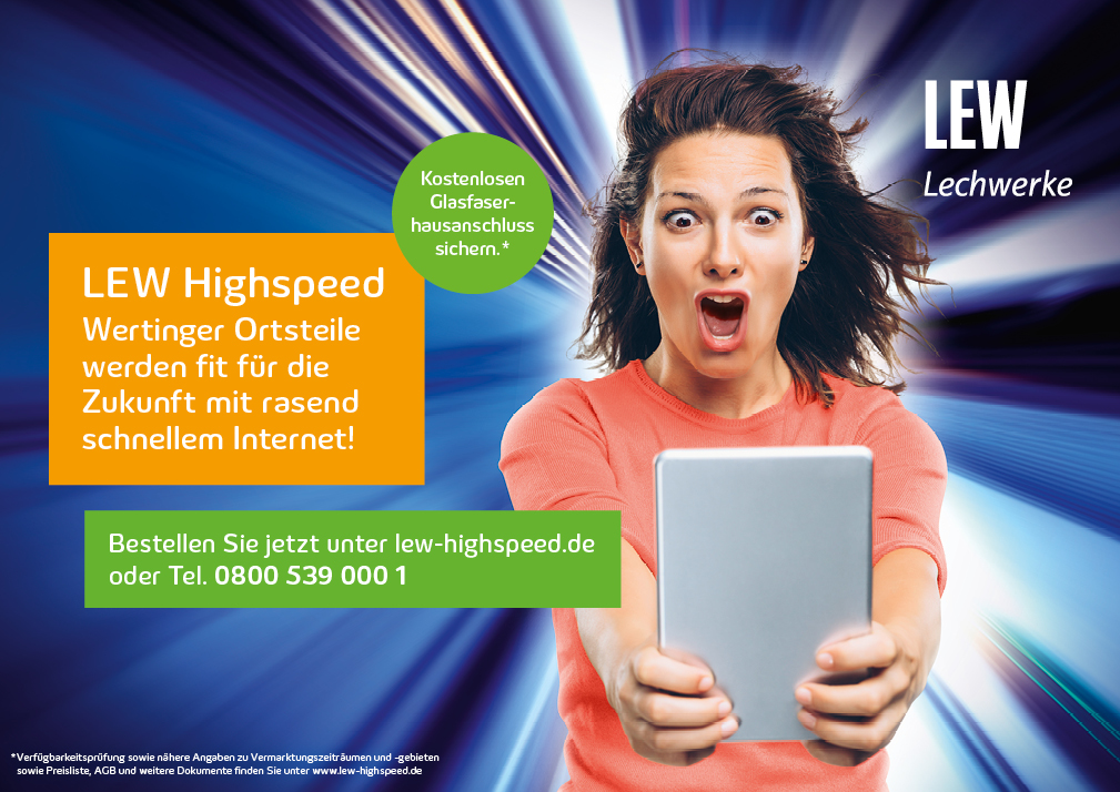 Online-Informationsveranstaltung zu LEW Highspeed | Stadt Wertingen