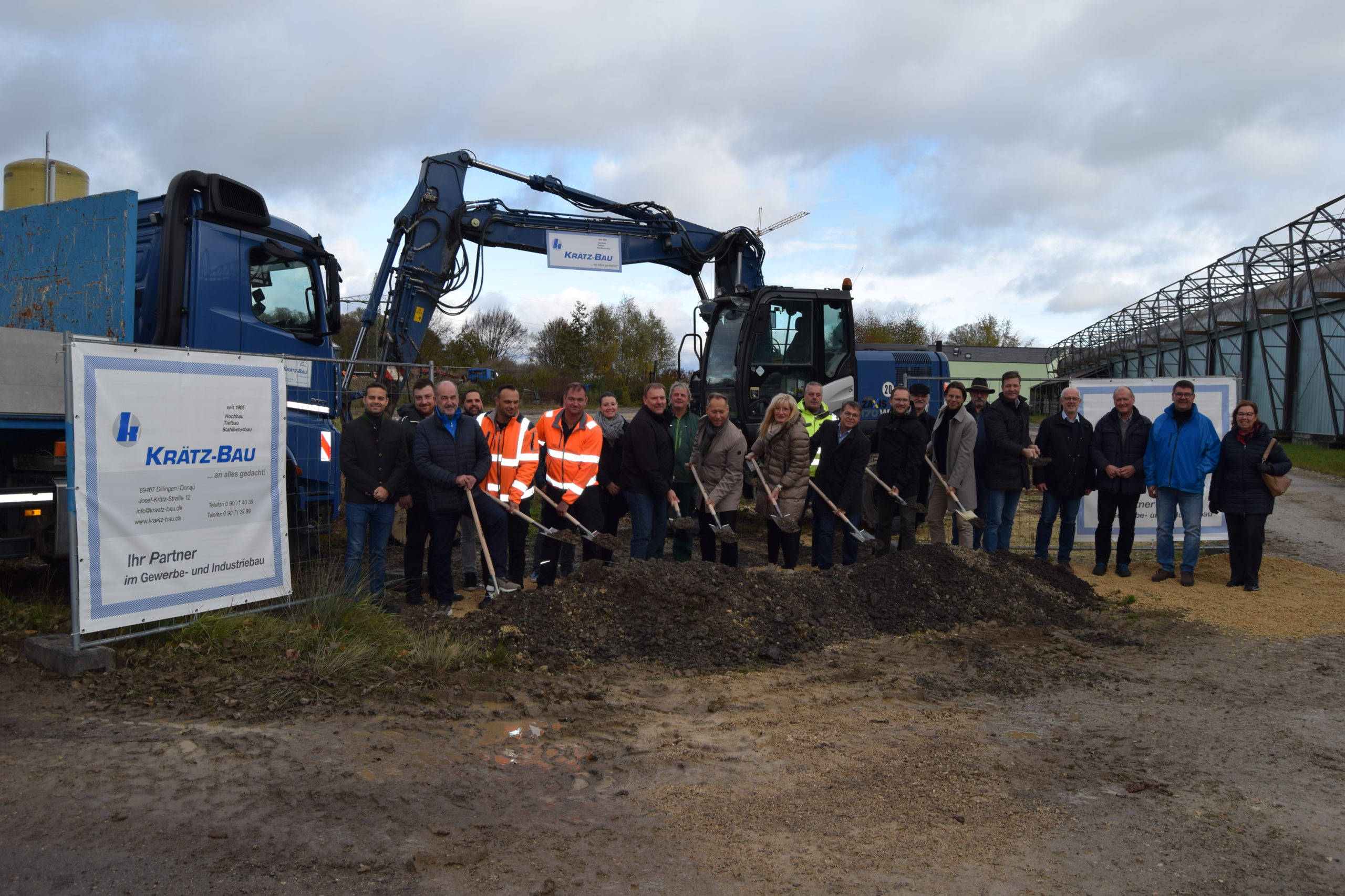Spatenstich - Wertinger Betriebshof wird um ein neues Gebäude erweitert ...